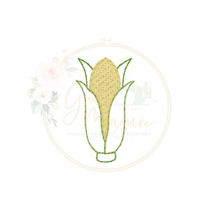 Mini Vintage Stitch Corn Embroidery Design - Etsy