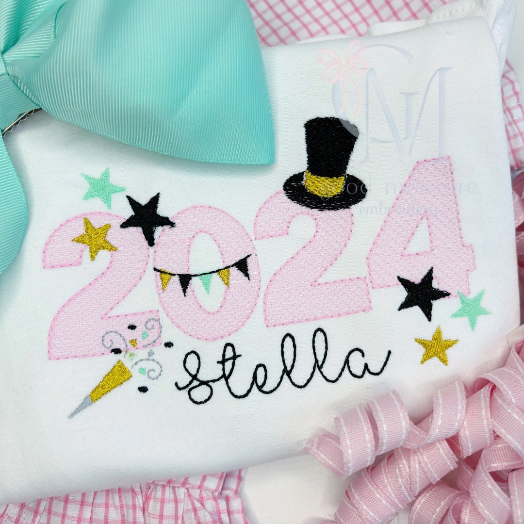 Mini Fill New Years Celebration Design Bundle Machine Embroidery Design ...