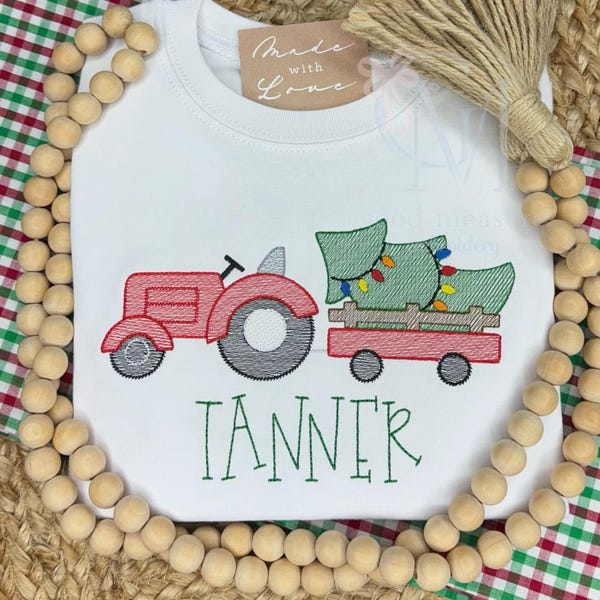 Christmas Trailer Embroidery Design - Etsy