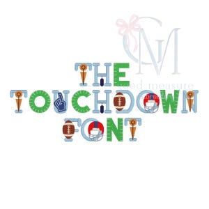 Touchdown Font Machine Embroidery Design - Etsy