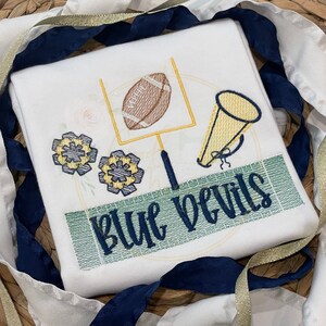 Football Girly Trio Goal Post Field Name Frame Sketch Machine - Etsy