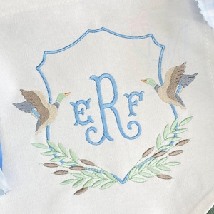 Mallard and Cattails Crest Stitch Machine Embroidery Design - Etsy