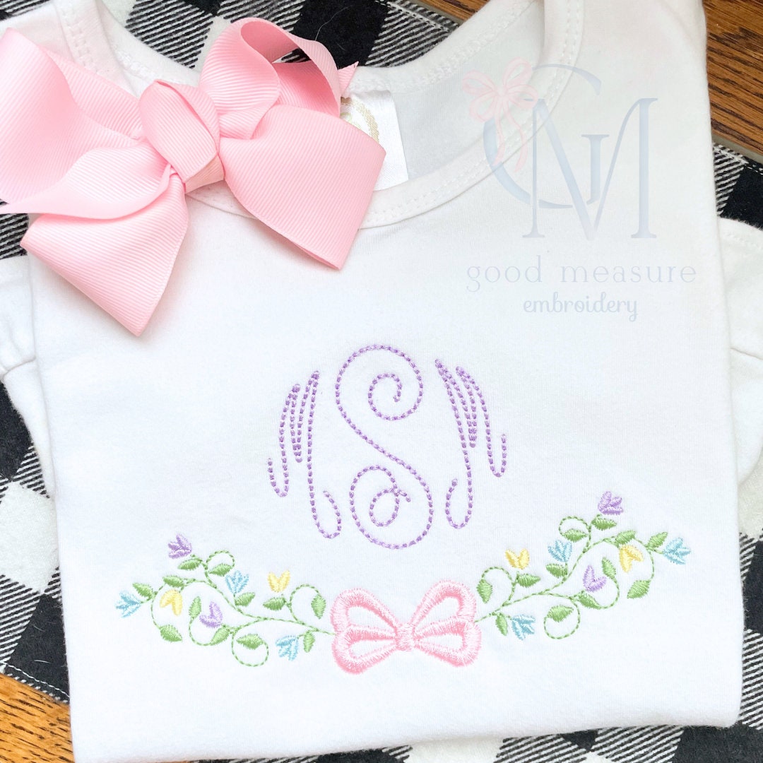 Elegant Vintage Vine Floral Name Frame Machine Embroidery Design - Etsy