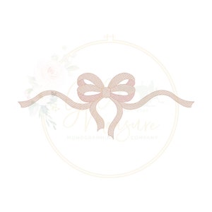 Vintage Elegant Long Bow Sketch Stitch Machine Embroidery Design - Etsy