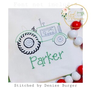 Vintage Farm Tractor Vintage Stitch Machine Embroidery Design - Etsy