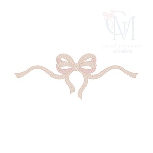 Vintage Elegant Long Bow Sketch Stitch Machine Embroidery Design - Etsy