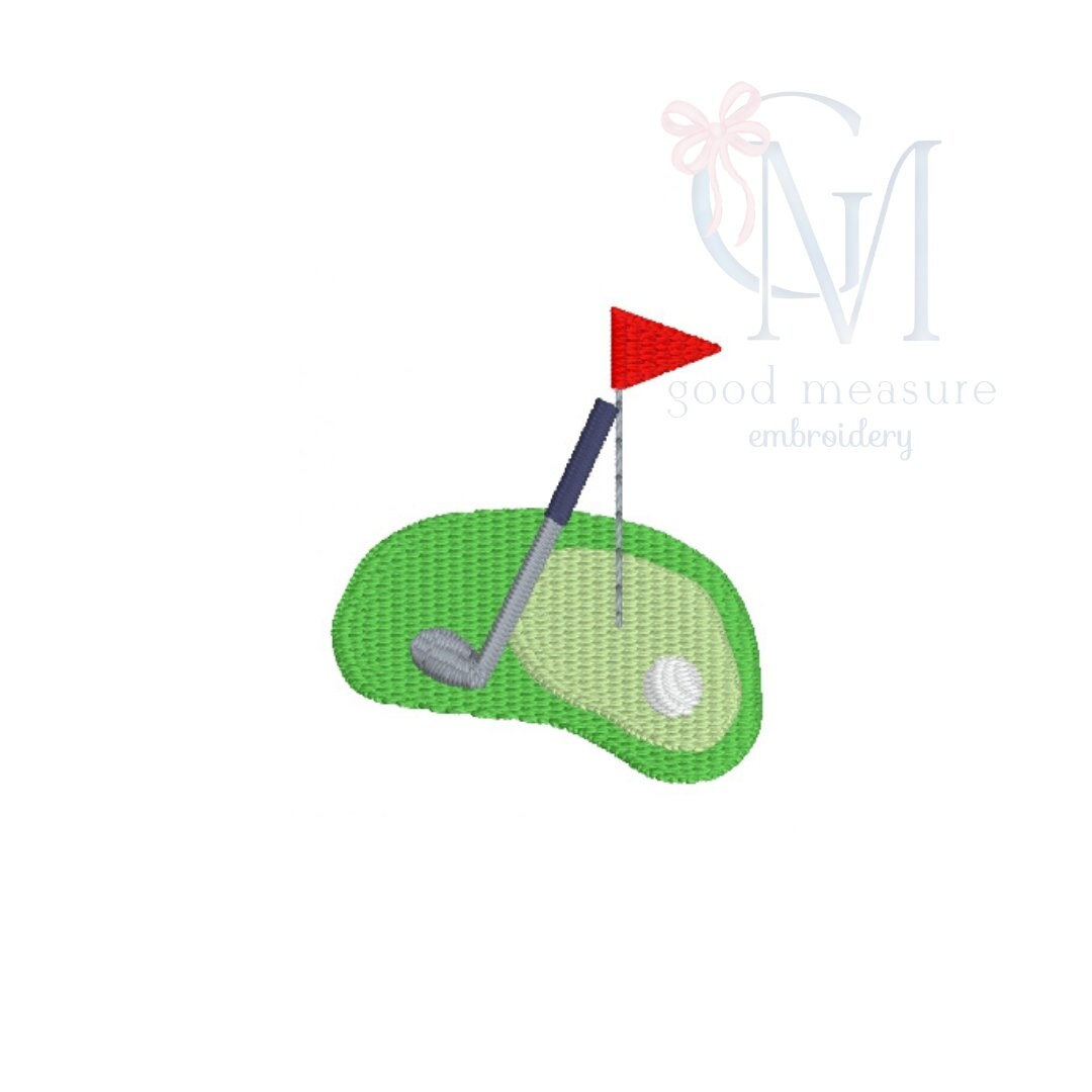 Mini Golf Club Golf Green Machine Embroidery Design - Etsy