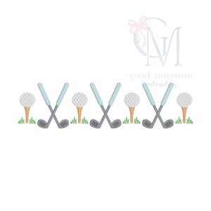 Golf Ball and Crossed Club Machine Embroidery Design - Etsy