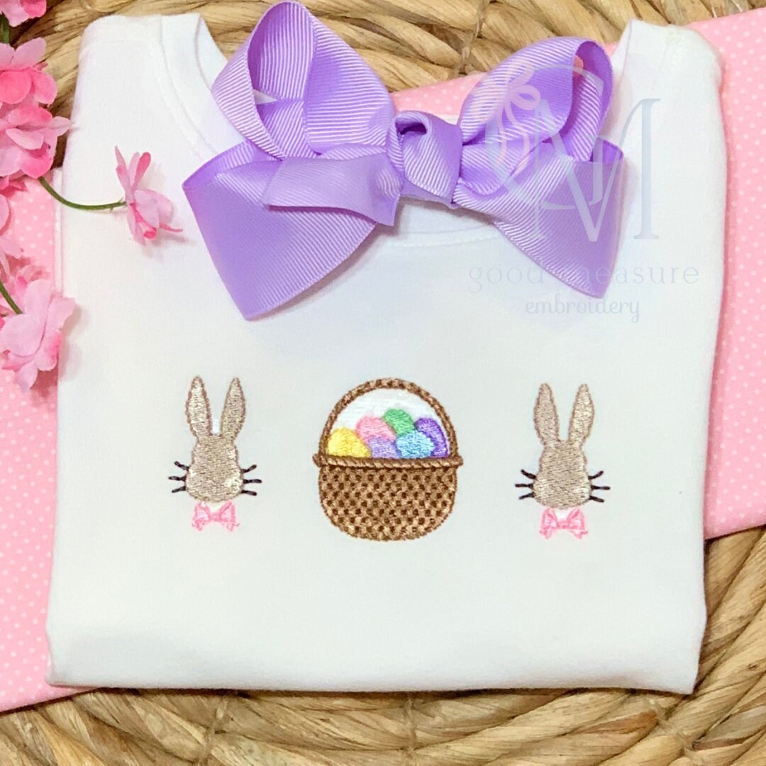 Mini Fill Easter Basket With Eggs Machine Embroidery Design - Etsy
