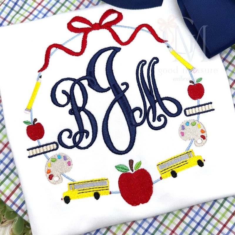 School Monogram - Etsy