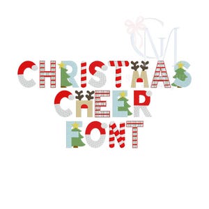 Christmas Cheer Font Machine Embroidery Design - Etsy