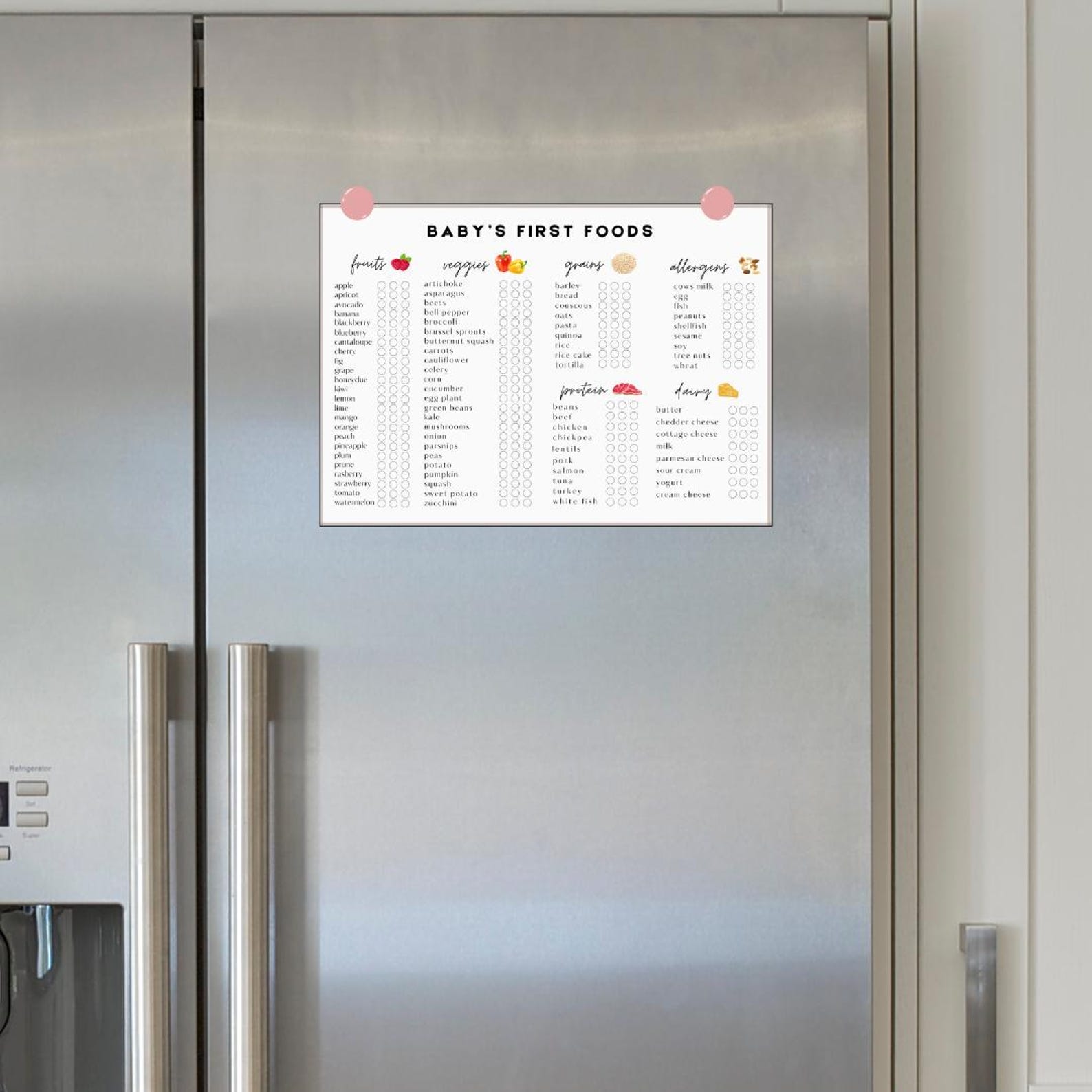 Baby's First Food Tracker, Tracker for Introducing Solids to Your Baby ...