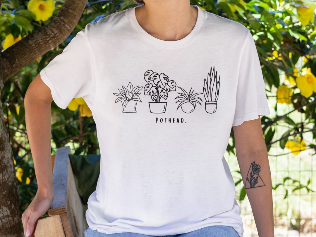 Pot Head Shirt, Plant Lover Shirt, Crazy Plant Lady, Plant Mom, Gardener Shirt, Funny Plant ...