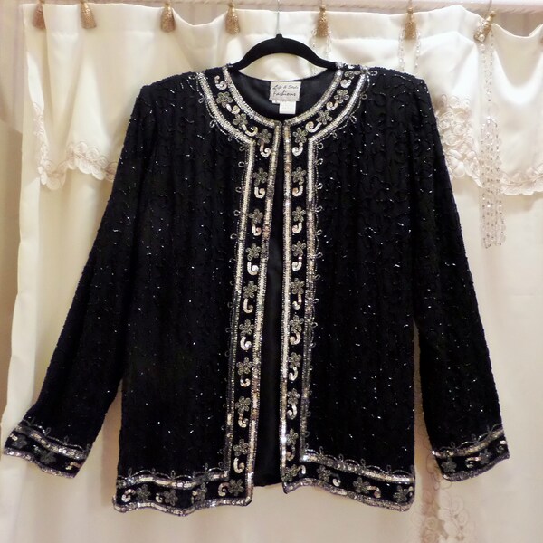 Beaded Silk Jacket - Etsy