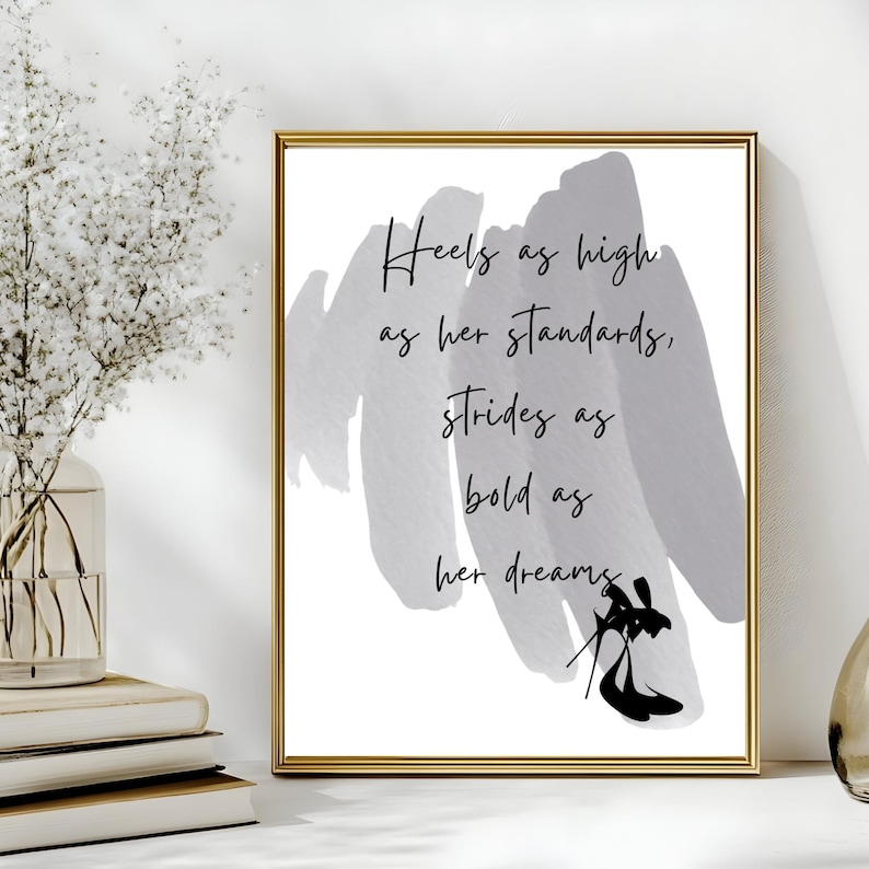 Heels as High as Her Standards - Printable Wall Art - Etsy