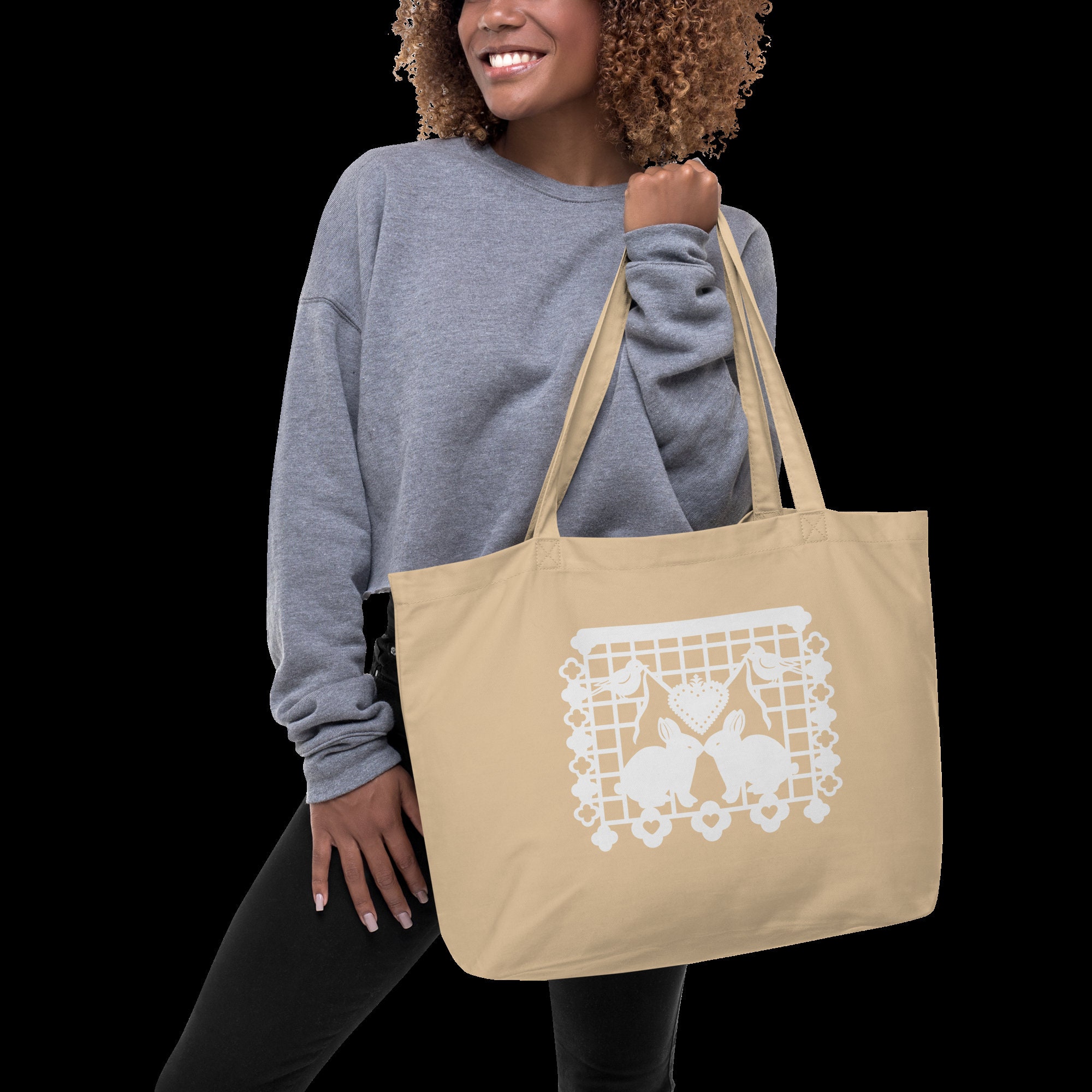 Bunny Rabbit Large Organic Tote Bag From the Animal Alphabet Book A is ...