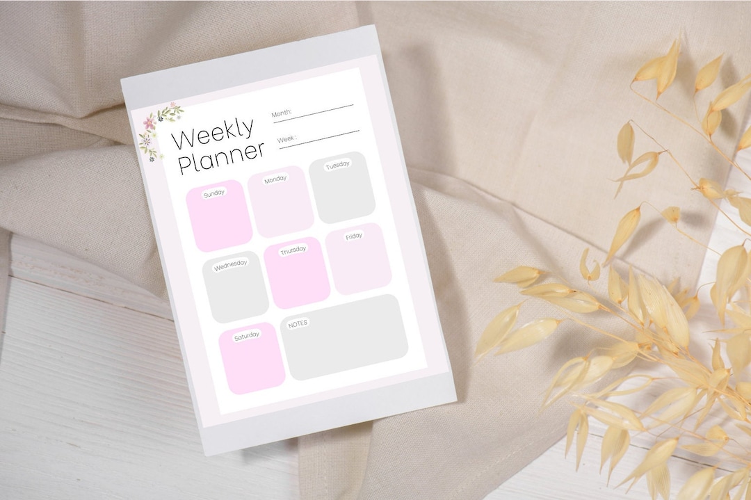Digital Weekly Planner, Printable, Planner, Weekly - Etsy