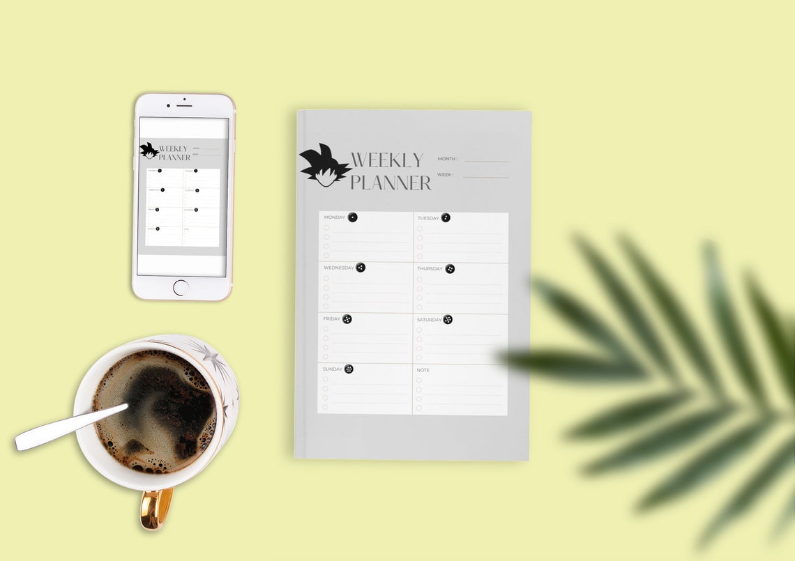 Goku, Daily to Do List Printable, Instant Download, Minimal ...