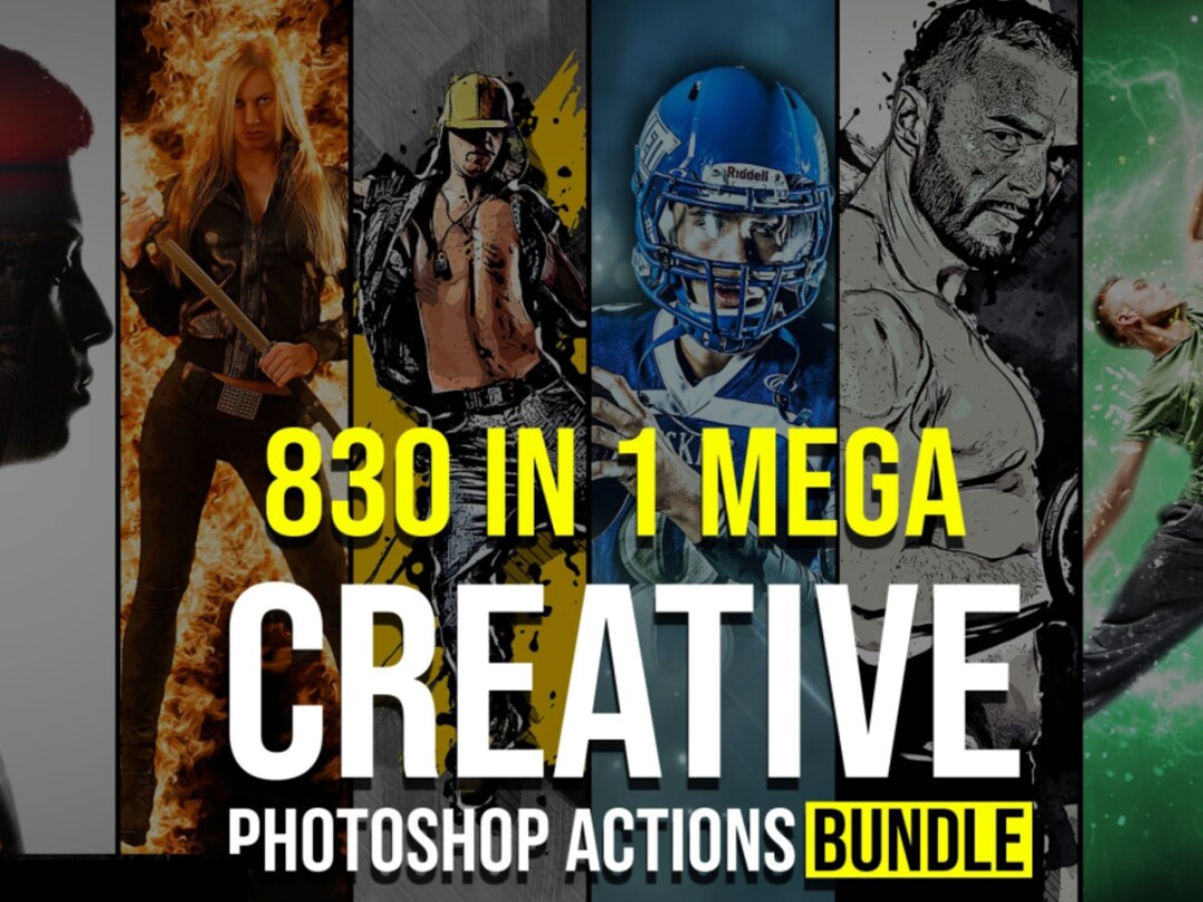 830 Creative Photoshop Action BUNDLE - Etsy