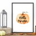 Hello Pumpkin Digital Print Fall Farmhousedecor Art Printable PDF - Etsy