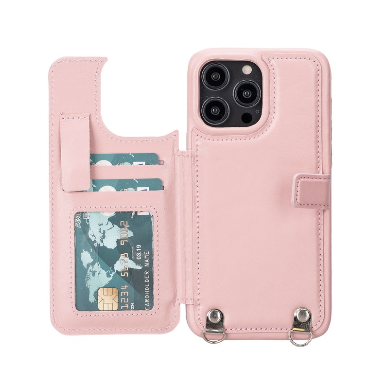 Leather Case Wallet iPhone 14 Pro Max 6.7, Handmade iPhone 14 Pro Cover ...