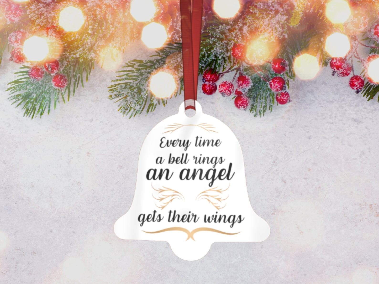 Every Time A Bell Rings an Angel Gets Their Wings Ornament It's a ...