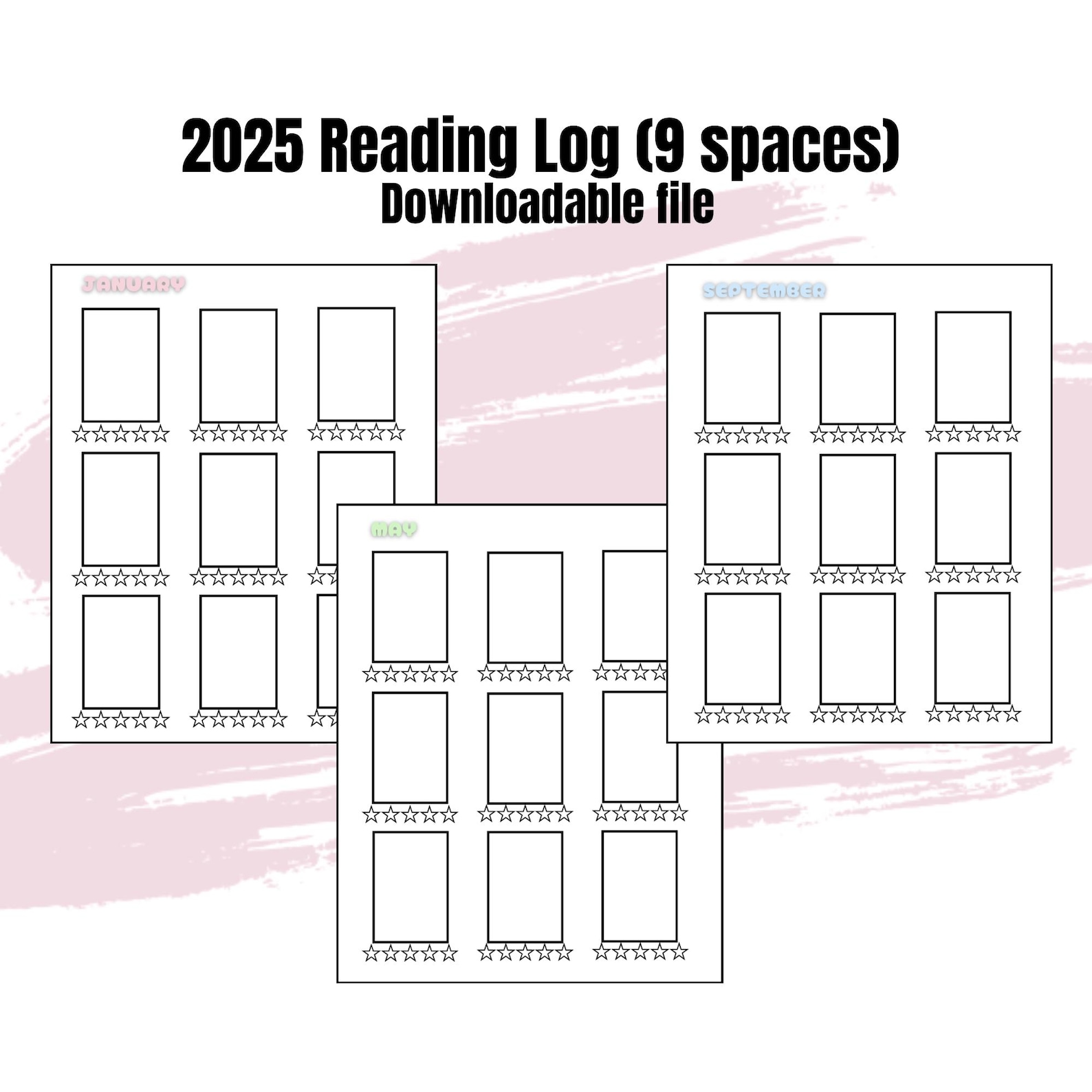 Full Year Reading Tracker Log, January-december - Digital File ...
