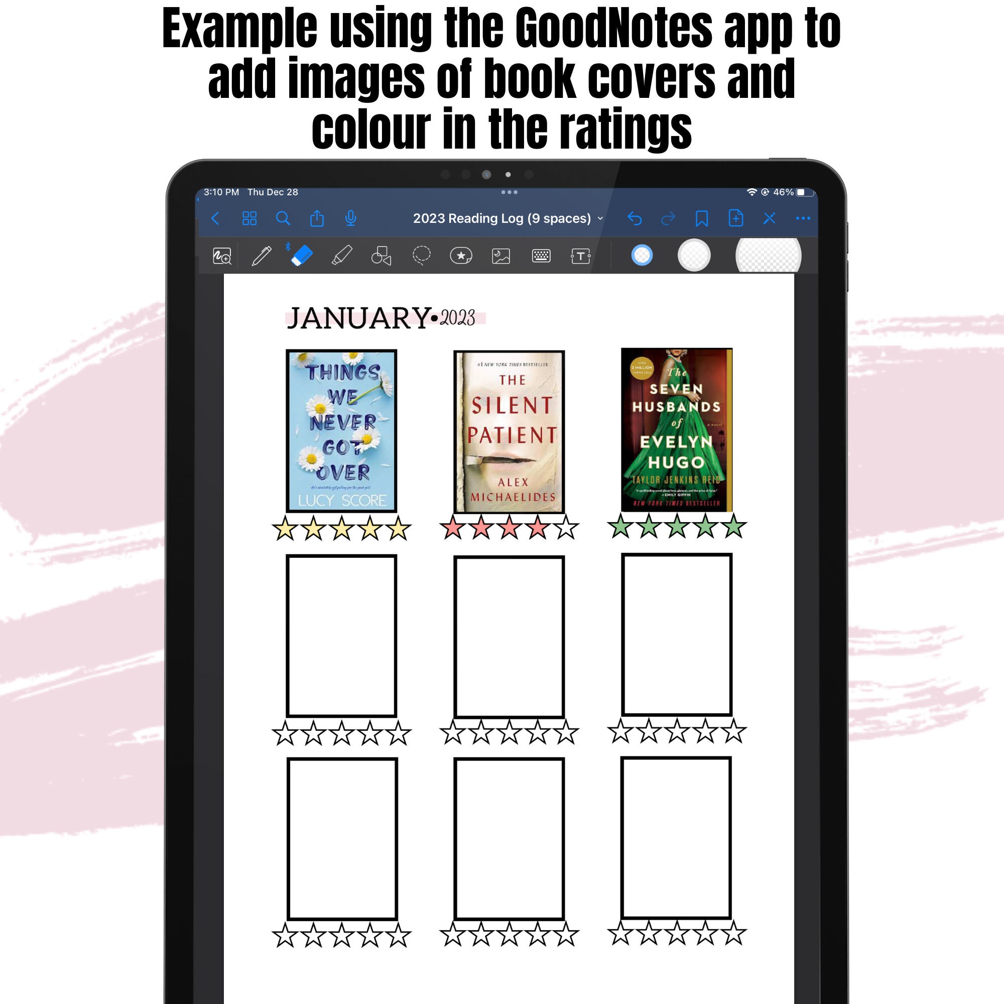 2024 Full Year Reading Tracker Log, January-december Digital File ...