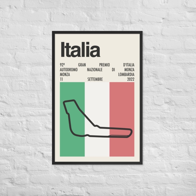 2022 Italian Grand Prix Print | Formula 1 Art | F1 Track Circuit ...