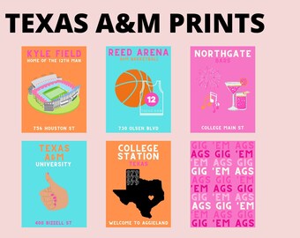 Preppy A&m Prints - Etsy