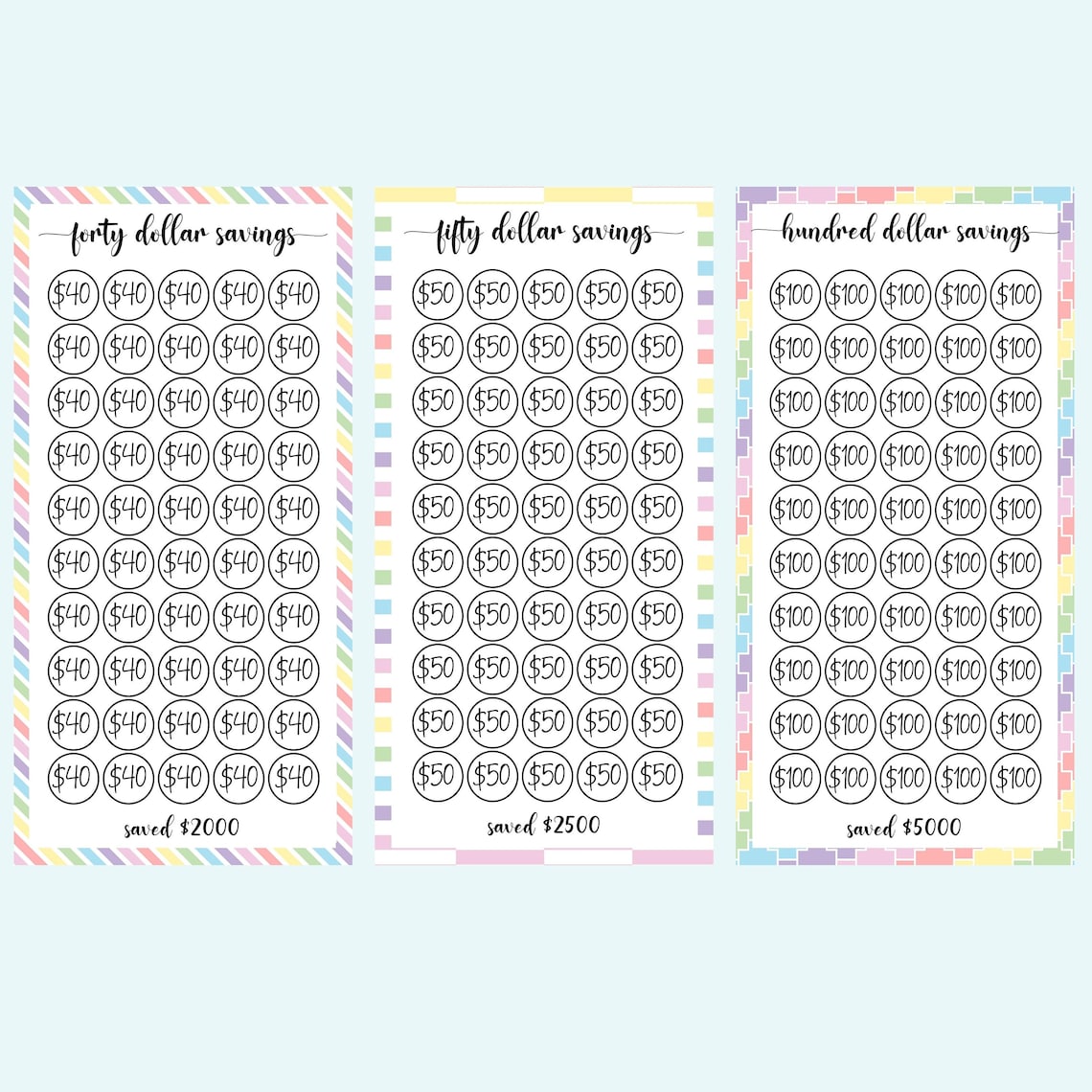 12 Printable A6 Savings Challenge, A6 Savings Fund, A6 Savings Tracker ...