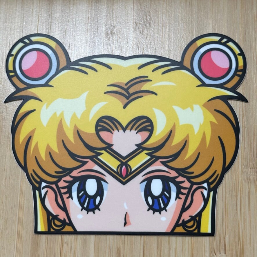Moonlight Guardian Peeker Sticker Magical Girl Vinyl Decal - Etsy