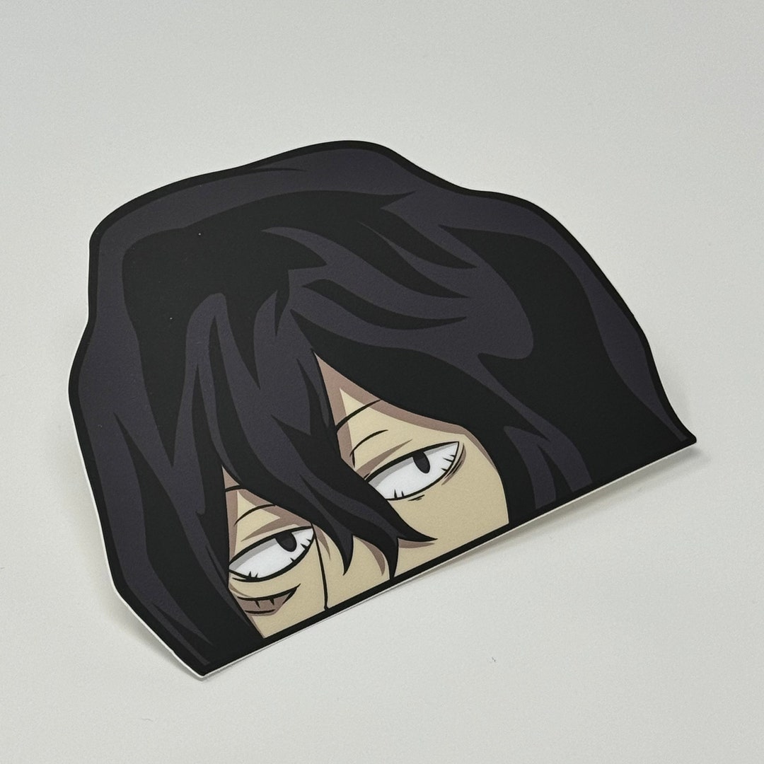 Sleepy Hero Teacher Peeker Sticker Anime Pro Hero Vinyl Decal - Etsy