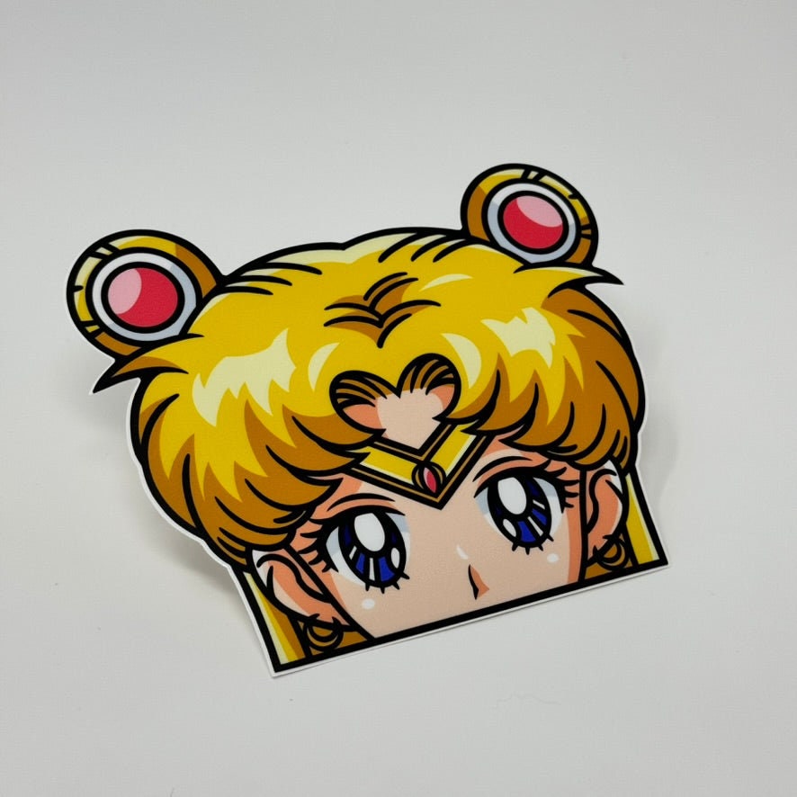 Moonlight Guardian Peeker Sticker Magical Girl Vinyl Decal - Etsy