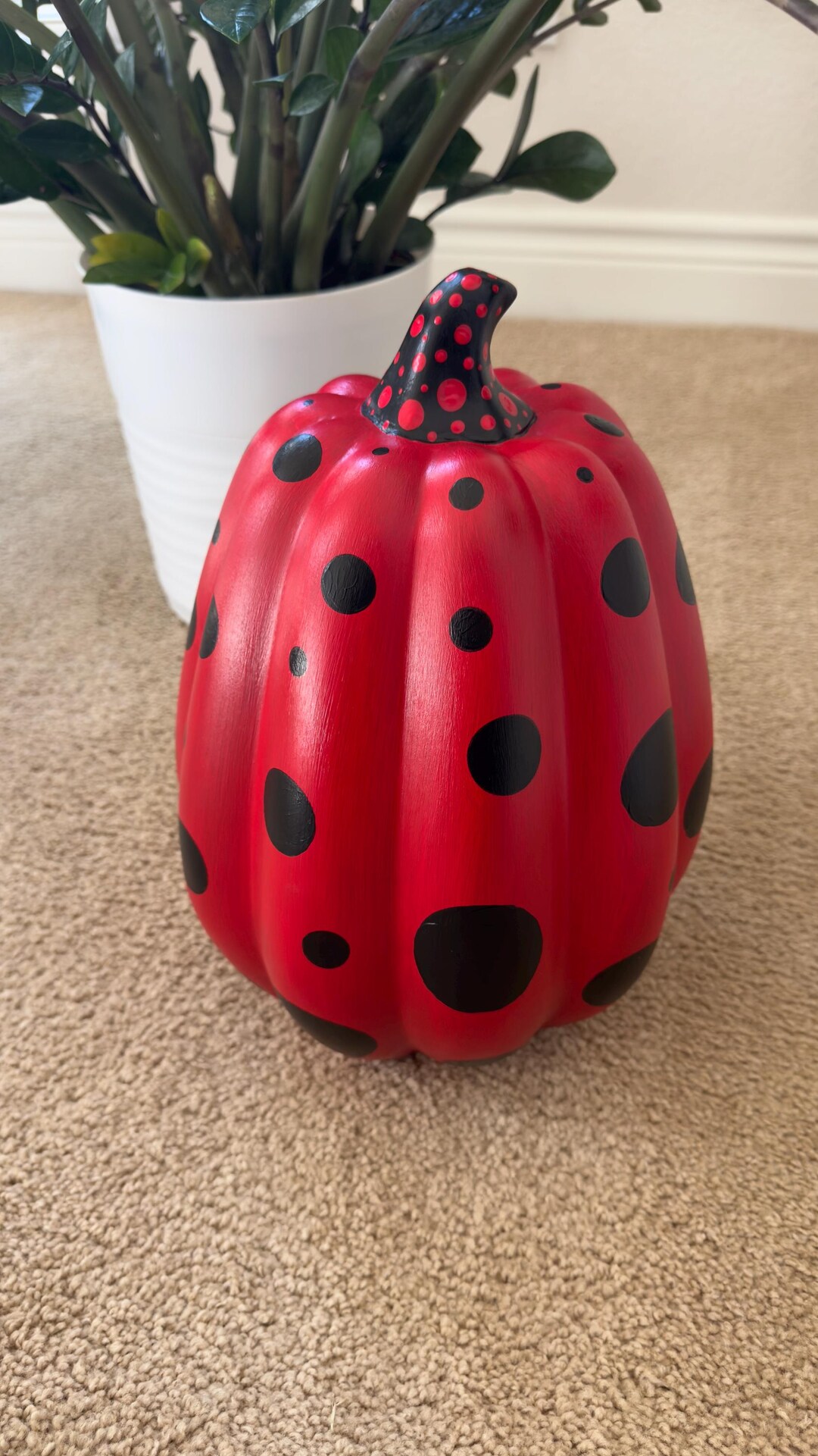 Rare Yayoi Kusama Pumpkin Reproduction Fall Pumpkin Decor Handmade ...