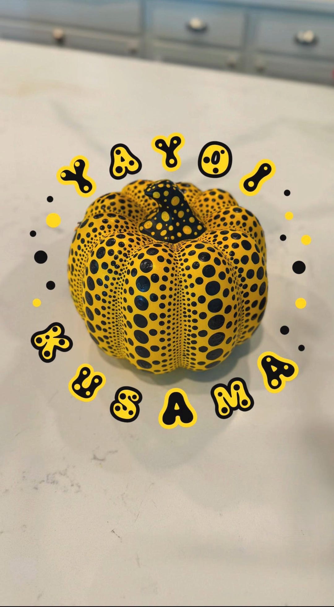 Yayoi Kusama Pumpkin Reproduction Fall Pumpkin Decor Handmade Ceramic ...