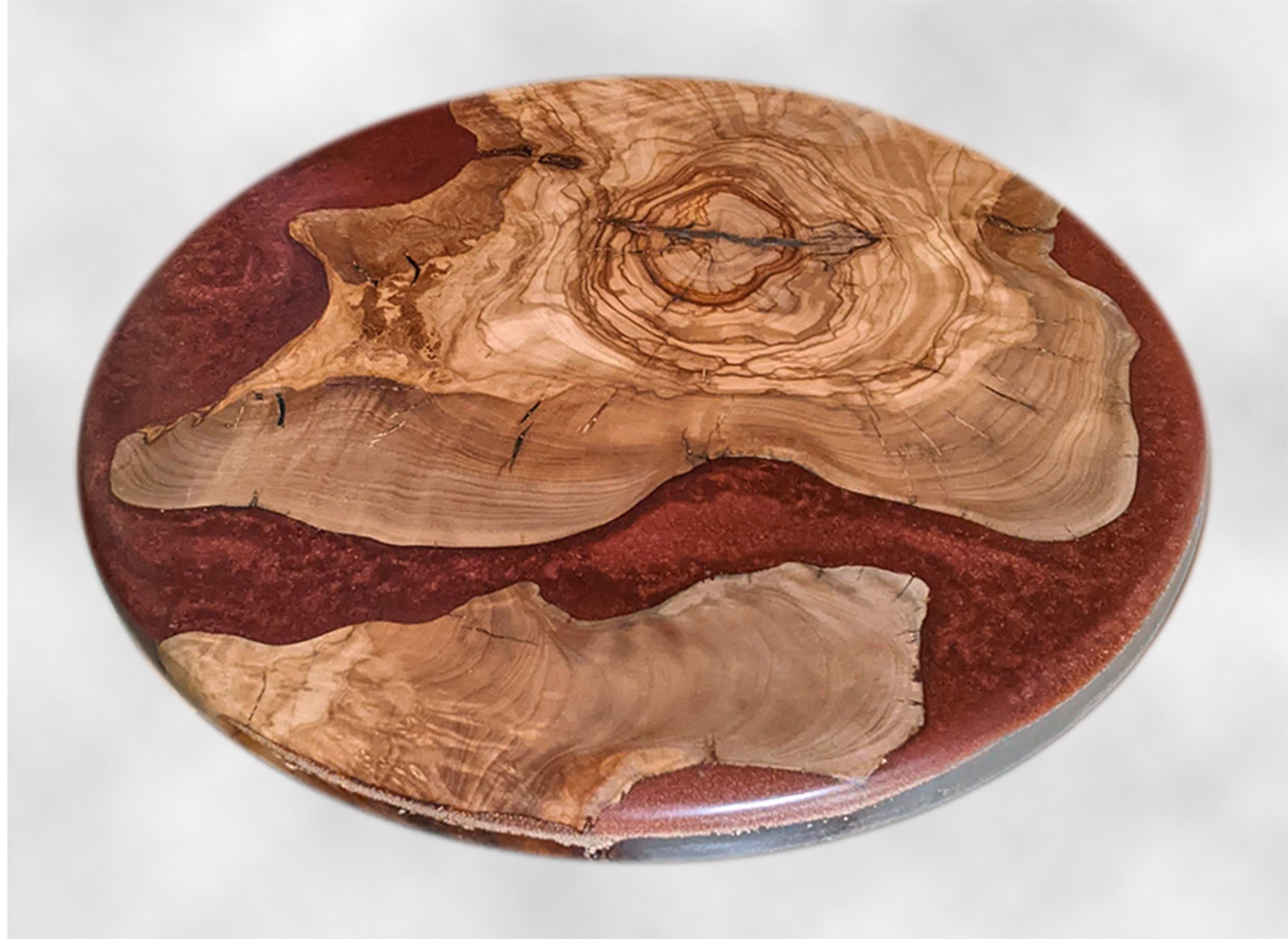 Rare Eucalyptus Live Edge Burl and Epoxy Side Table. - Etsy