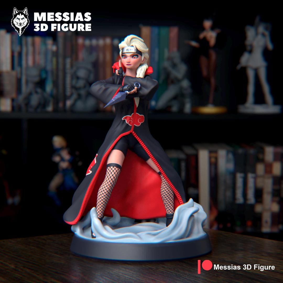 Elsa Akatsuki STL 3D Model, Video Game Character Figure, Printable ...