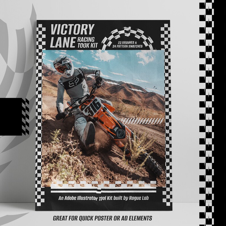 Victory Lane Tool Kit | Pattern Brush and Swatch Pack for Adobe ...
