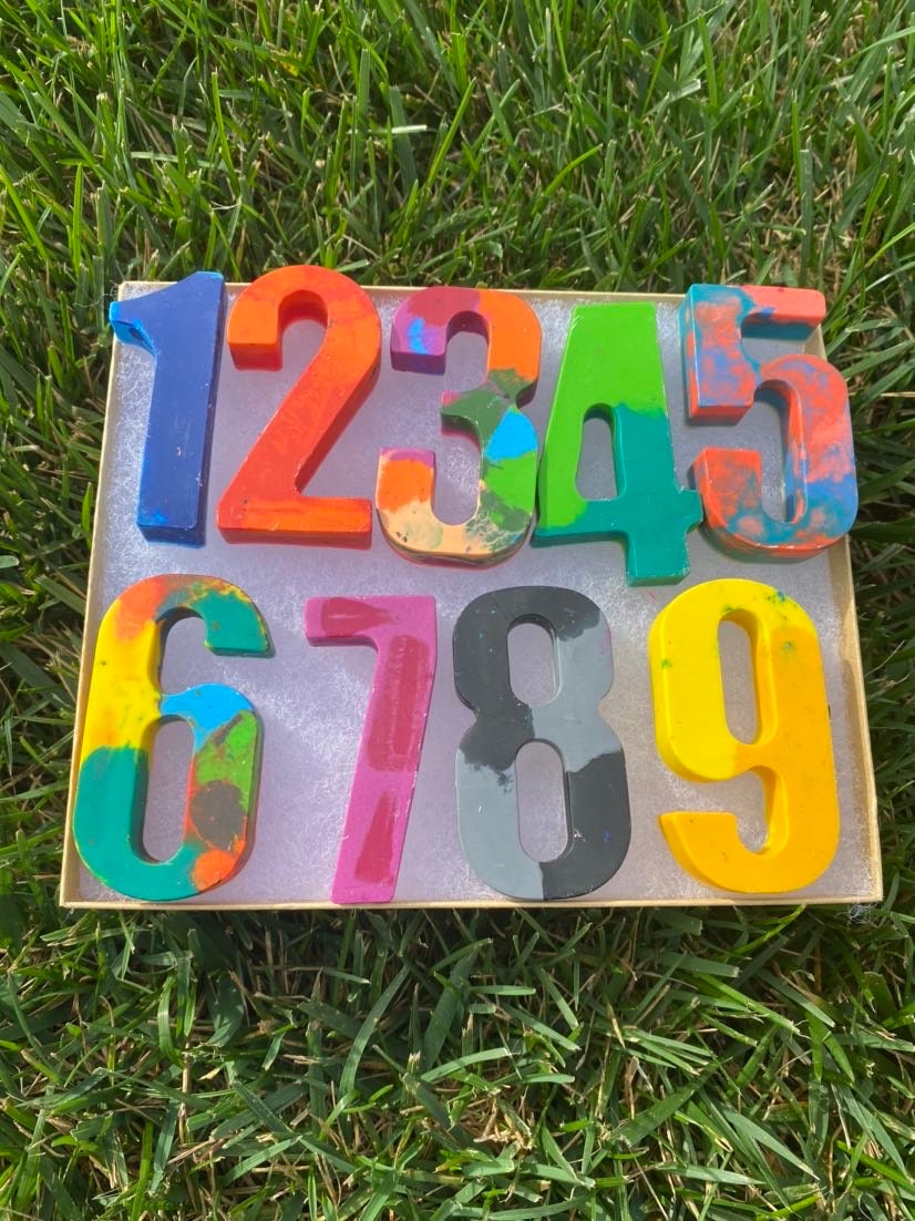 1-9 Number Crayons Learn to Count Party Favors Stocking - Etsy