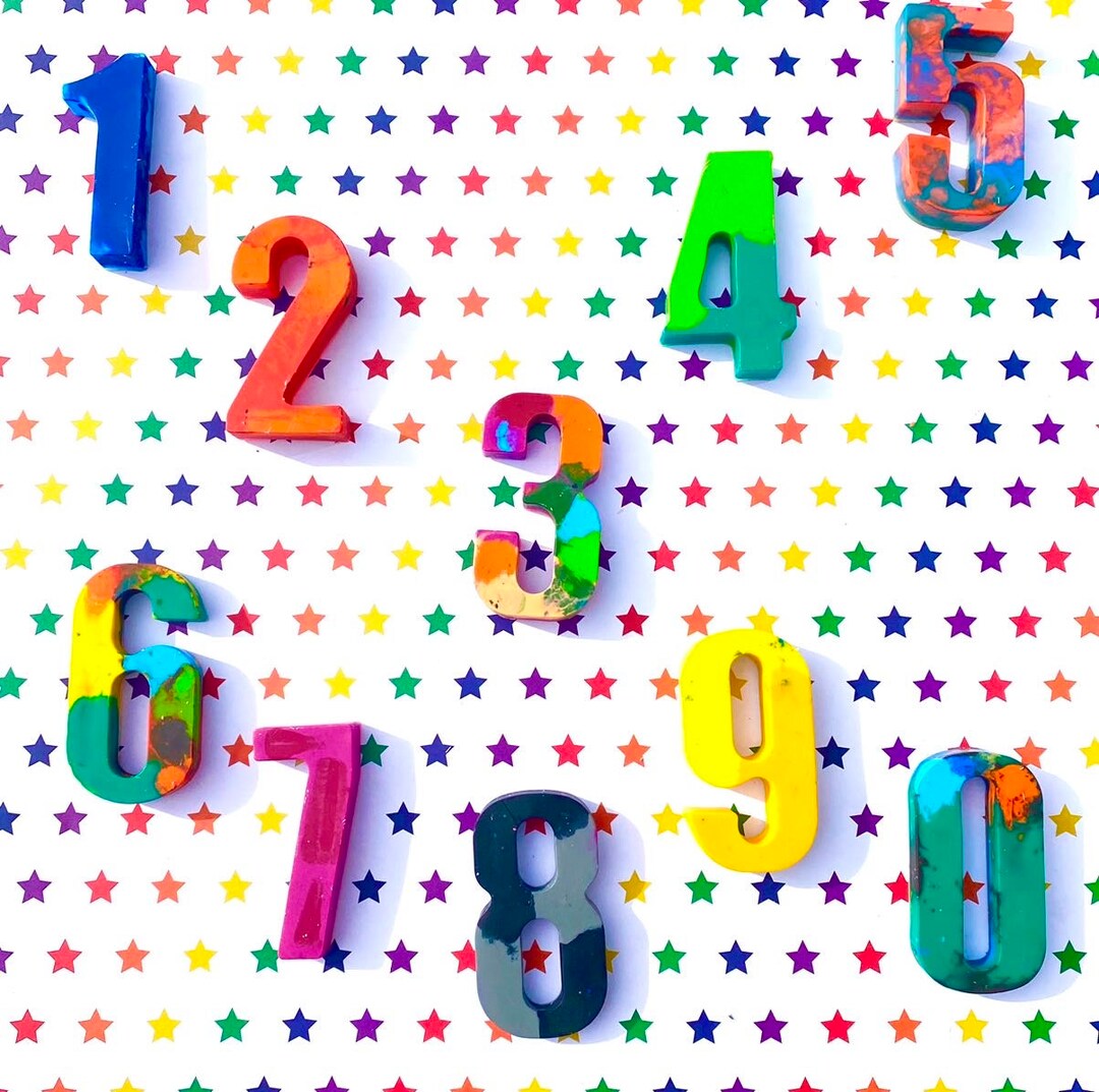 1-9 Number Crayons Learn to Count Party Favors Stocking - Etsy