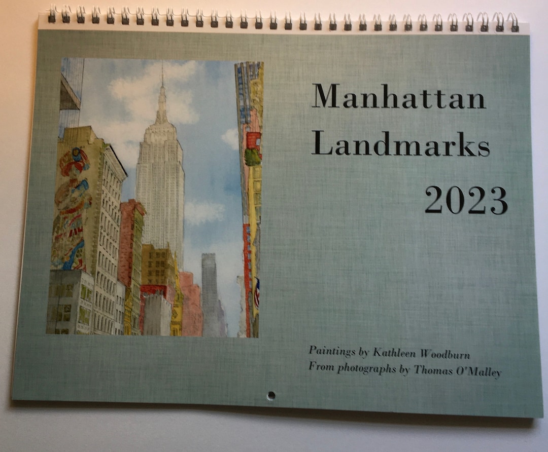 Manhattan Landmarks Wall Calendar 2023 - Etsy