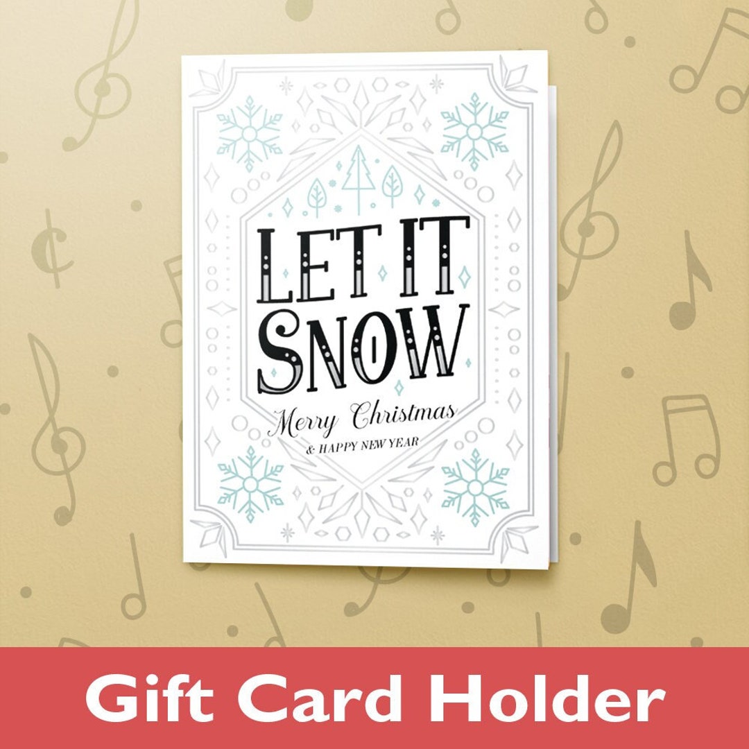 Let is Snow Gift Card | Seasons Greetings Card, Merry Christmas Card ...