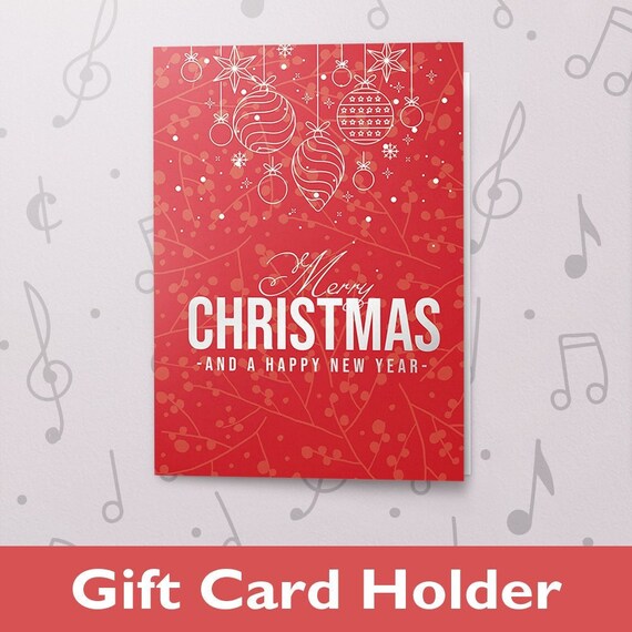 Ornament Christmas Card Card With Gift Card Insert Xmas and - Etsy