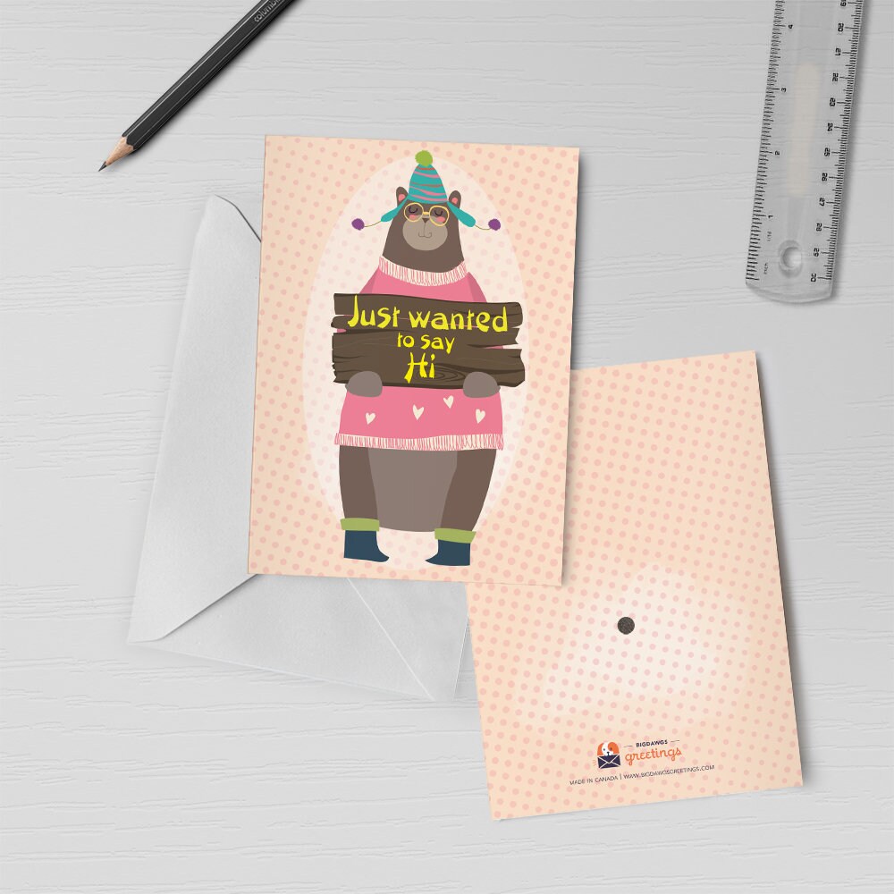 Just Wanted to Say Hi Musical Greeting Card | Recordable Thinking of ...