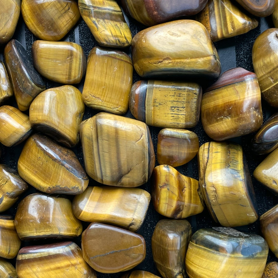 Tiger Eye Tumbled Stones - Etsy