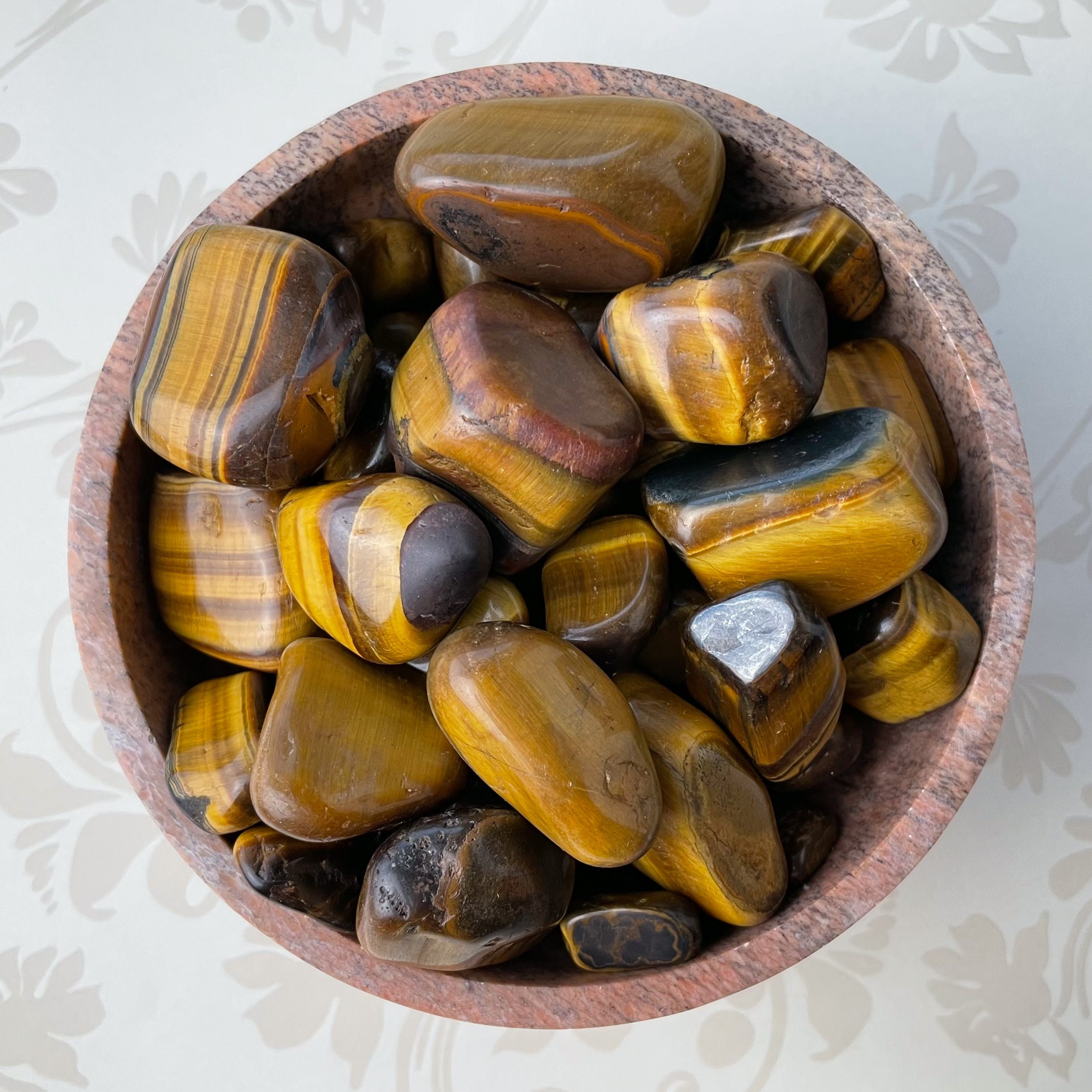 Tiger Eye Tumbled Stones - Etsy