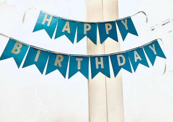 Happy Birthday Banner Bunting - Etsy