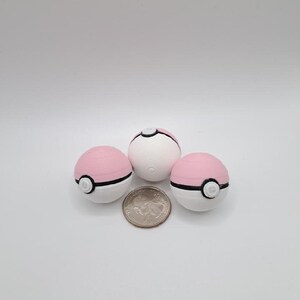 6 Mini Pokeballs Pink - Etsy