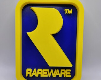 Revised Rareware Video Game Logo Sign Decoration 4.5x3in videogame ...